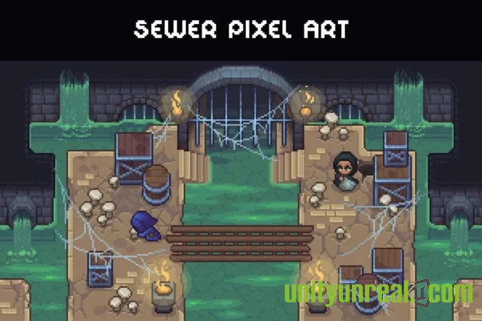 Sewer Tileset and Environment Pixel Art Asset Pack » 2D / 3D Assets for ...