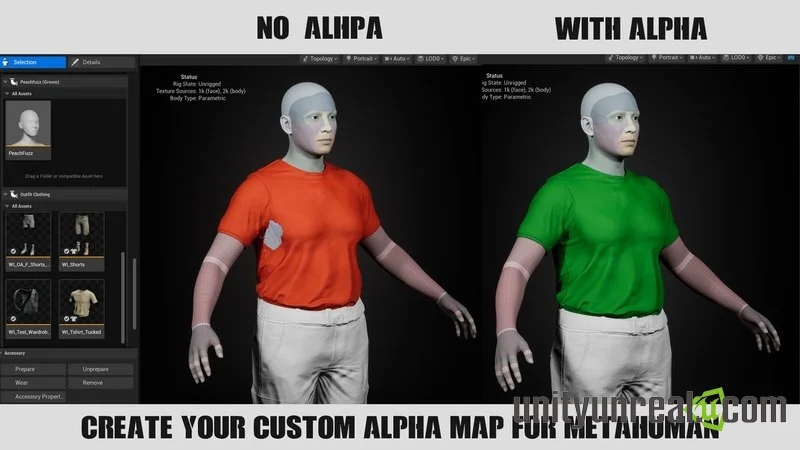 Unreal Engine asset – Metahuman Alpha Mask Creator 5.6+